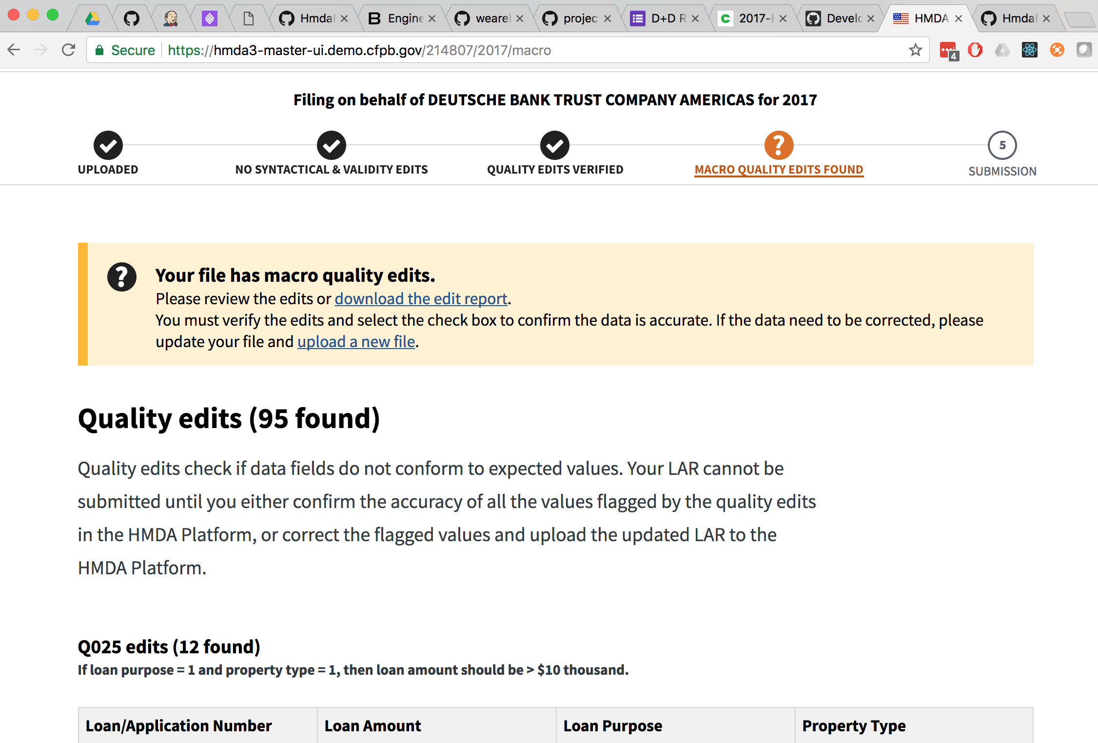 Quality Edits Page bug · Issue #1010 · cfpb/hmda-platform-ui · GitHub