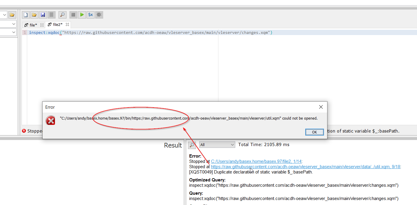 GUI: info view source link wrong when module transport not file · Issue #2091 · BaseXdb/basex ...