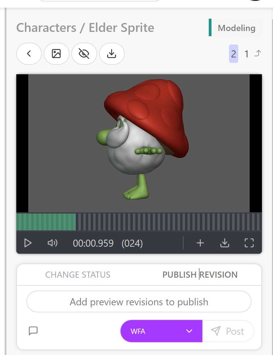 Video revisions don't display on the fullscreen / playlist on the fly when comparing version ...