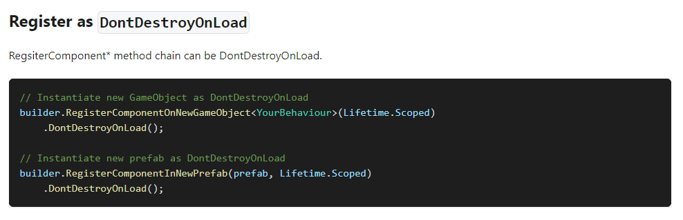Can't Find .DontDestroyOnLoad() · Issue #428 · hadashiA/VContainer · GitHub
