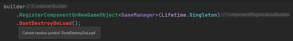 Can't Find .DontDestroyOnLoad() · Issue #428 · hadashiA/VContainer · GitHub