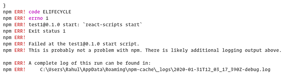 react-script-start is not working · Issue #8404 · facebook/create-react-app · GitHub