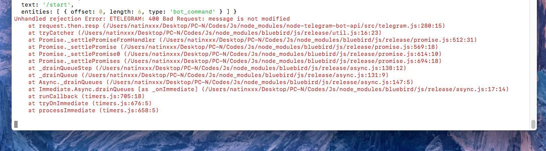Error on editMessageText · Issue #669 · yagop/node-telegram-bot-api · GitHub