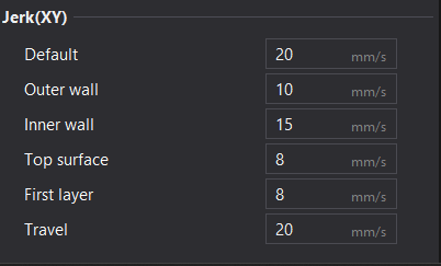 Feature request: Jerk / SQV settings for infill · Issue #157 · SoftFever/OrcaSlicer · GitHub