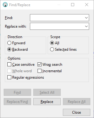Make find/replace dialog search direction selection sticky · Issue #21195 · dbeaver/dbeaver · GitHub