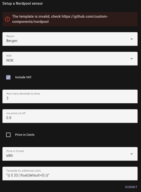 Unavailable sensor · Issue #118 · custom-components/nordpool · GitHub