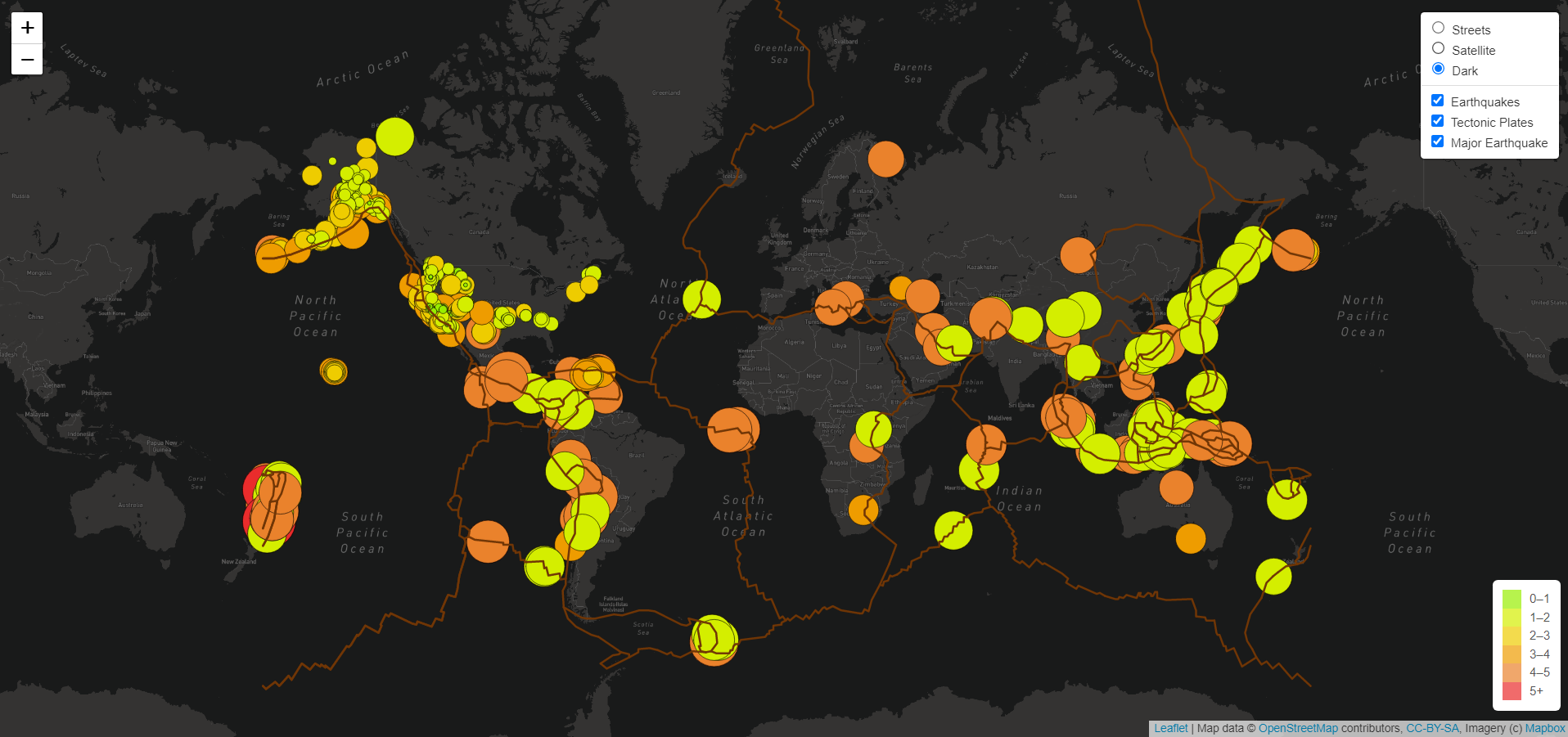 GitHub - Cryptotwister/Mapping_Earthquakes: Mapping earthquake data and visualizing using ...