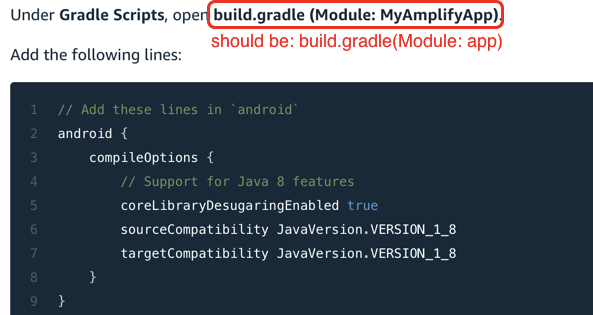 Several things to be refactored in Amplify Android project setup tutorial · Issue #2238 · aws ...