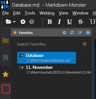 Recent documents in the left-hand gutter? · Issue #598 · RickStrahl/MarkdownMonster · GitHub