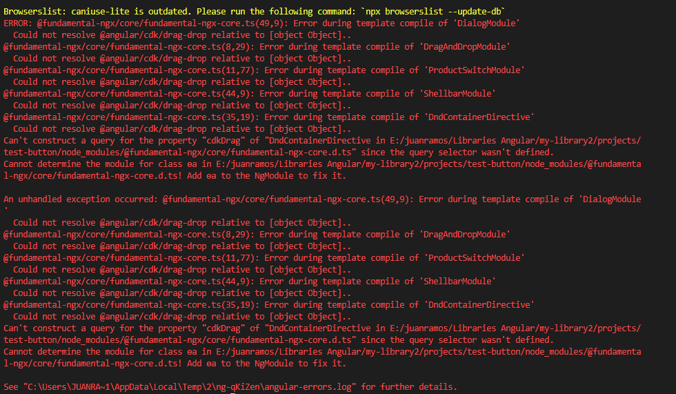 I Cant Create Libraries With Fundamentals Ngx Core · Issue 3351 · Sapfundamental Ngx · Github
