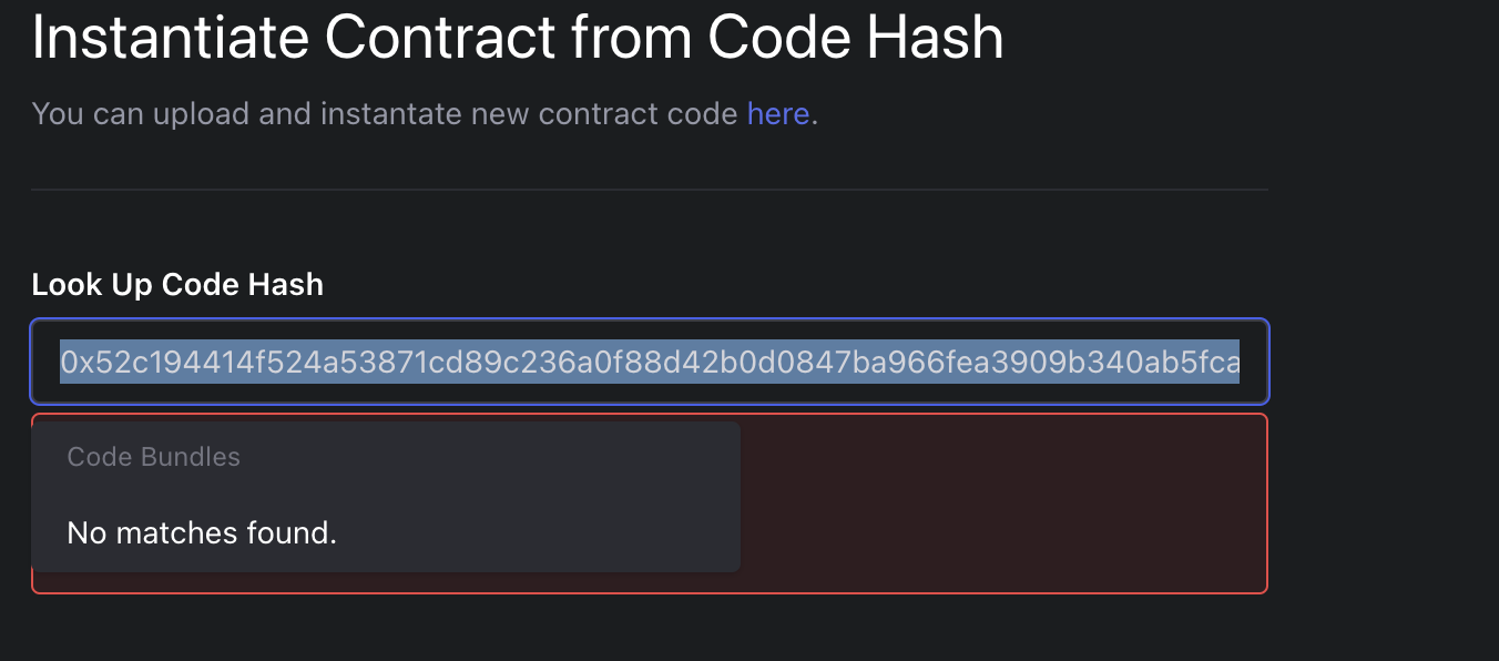 Dropdown doesn't hide when invalid code hash · Issue #125 · use-ink/contracts-ui · GitHub