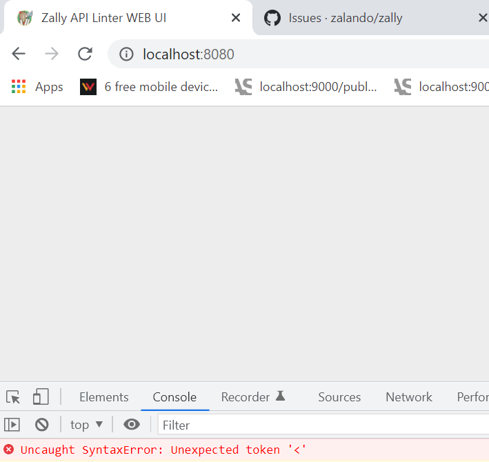 Unable to run the application on local machine · Issue #1359 · zalando/zally · GitHub