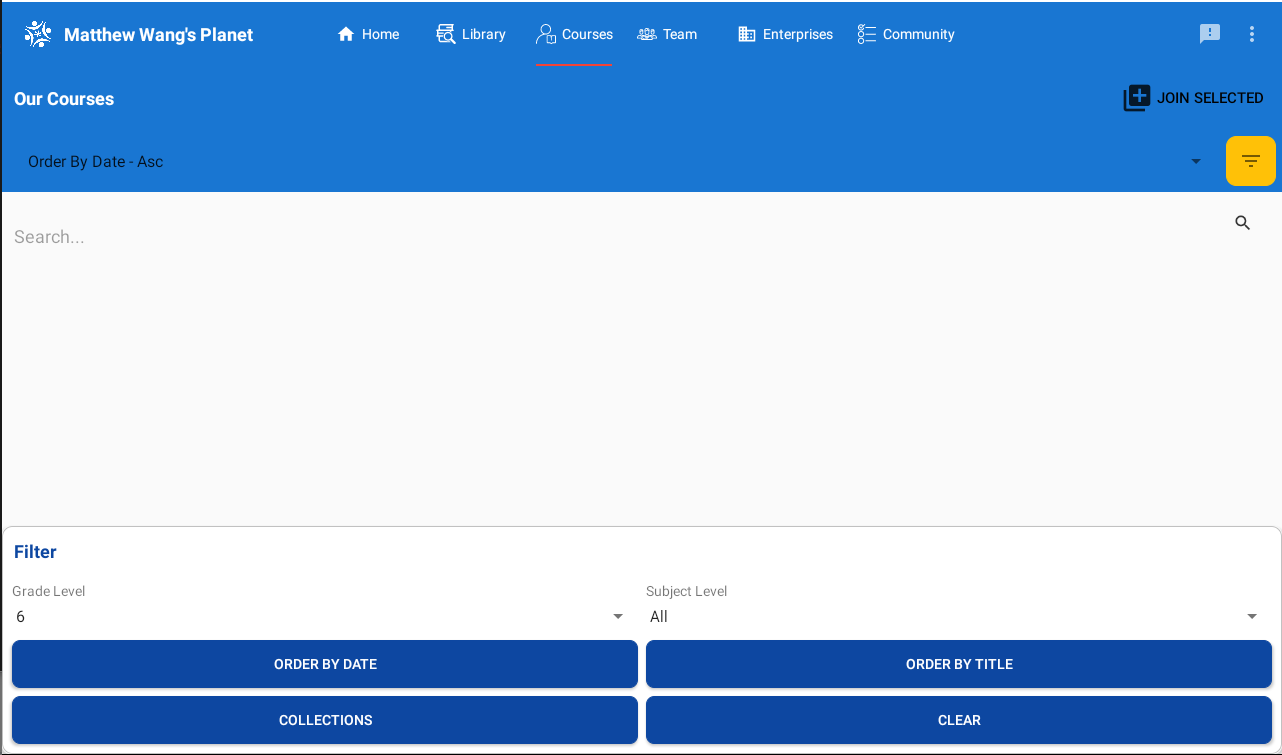 Add Background Text To Indicate That No Course Was Found By Filter 
