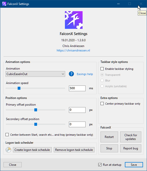 FalconX slow to start · Issue #158 · ChrisAnd1998/TaskbarX · GitHub