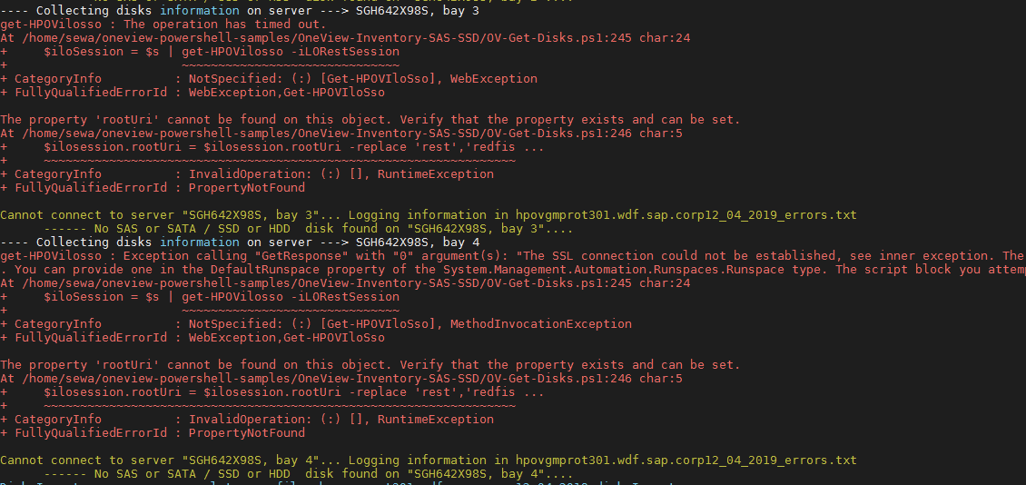 OneView Inventory SAS SSD - (503) Server Unavailable · Issue #2 · HewlettPackard/oneview ...
