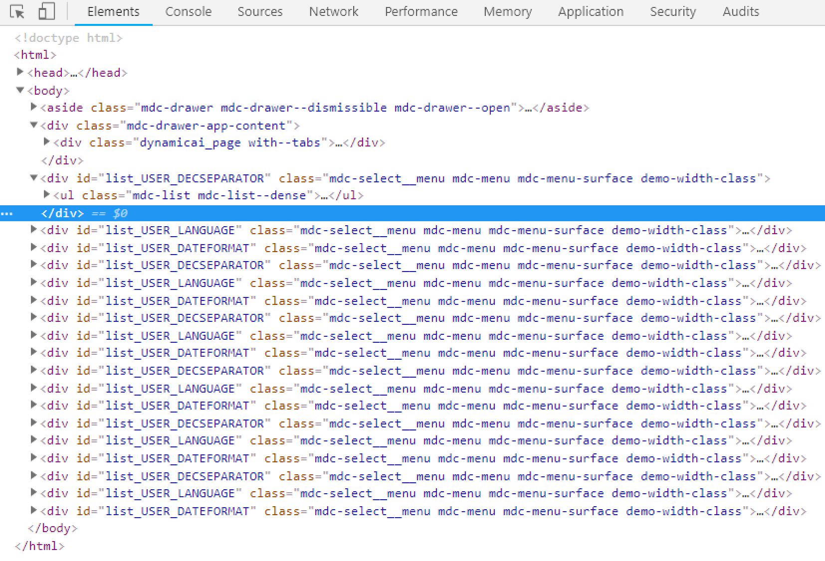 Mdcselect Mdc Selectmenu Mdc Menu Mdc Menu Surface Html Nodes Extracted From Original Node 