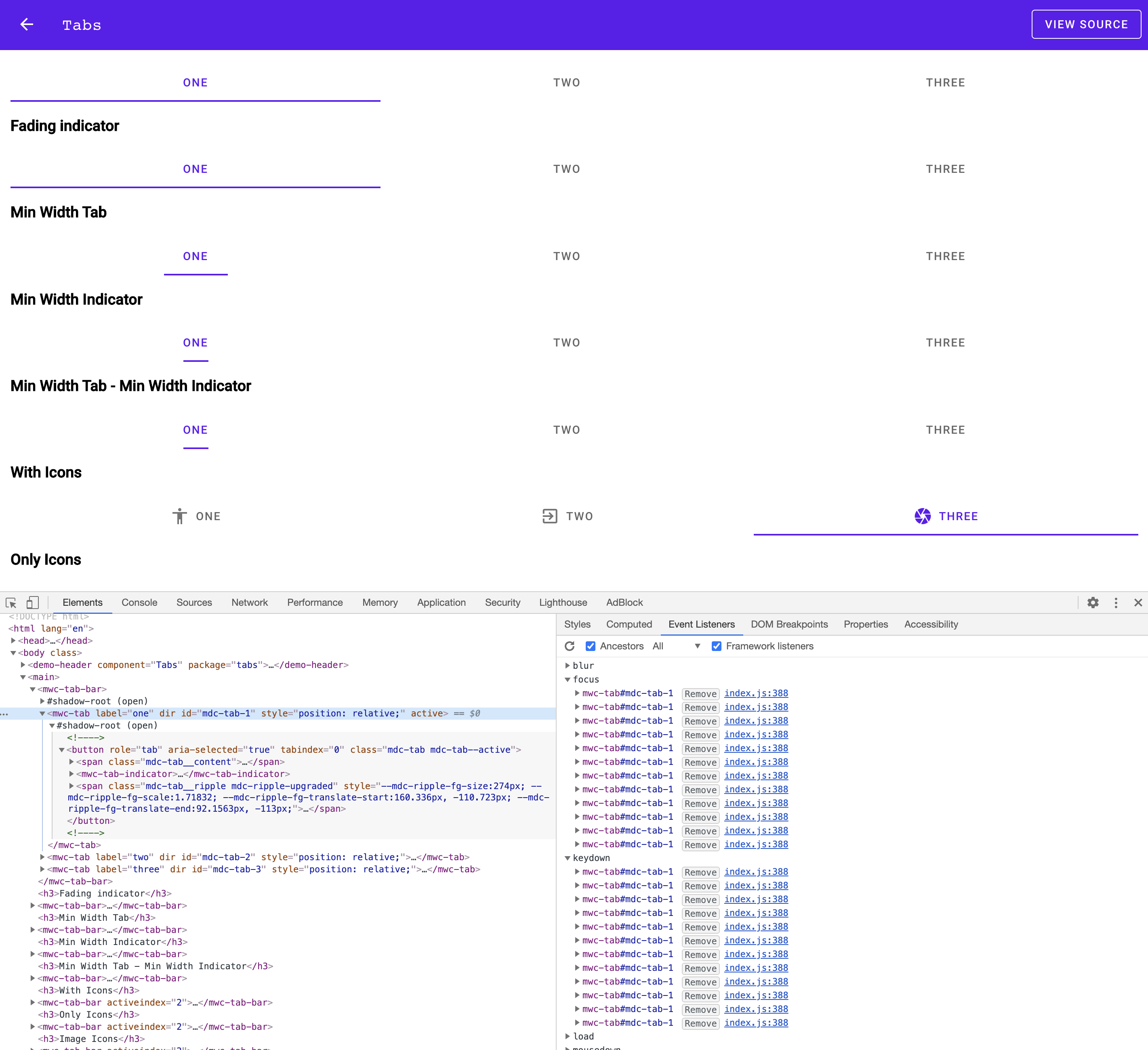 Focus and keydown events keeps being registered · Issue #1423 · material-components/material-web ...