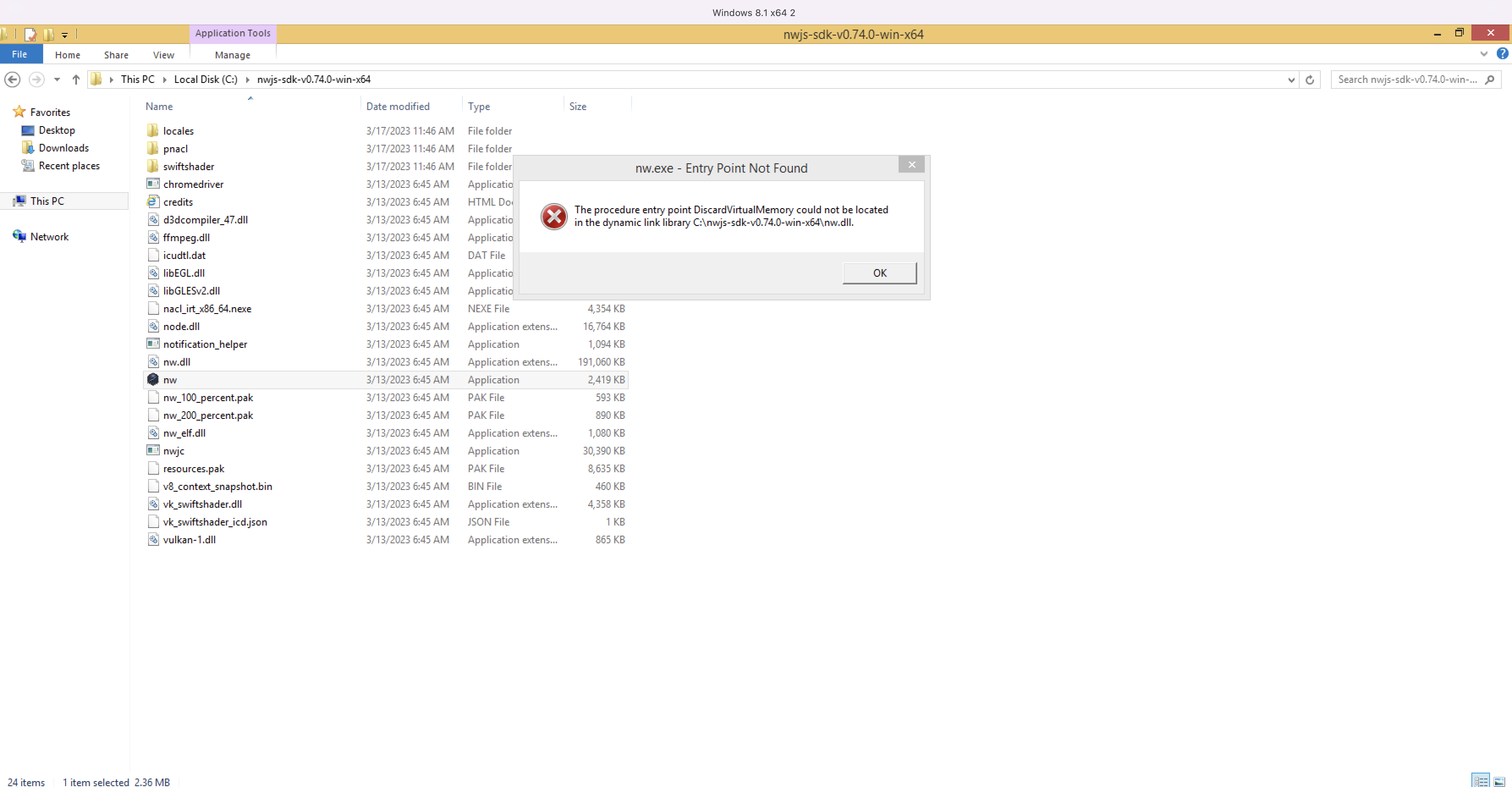 User is not able to launch 0.74.0 NW.js on Windows 2012R2 and Windows 8.1. · Issue #8041 · nwjs ...