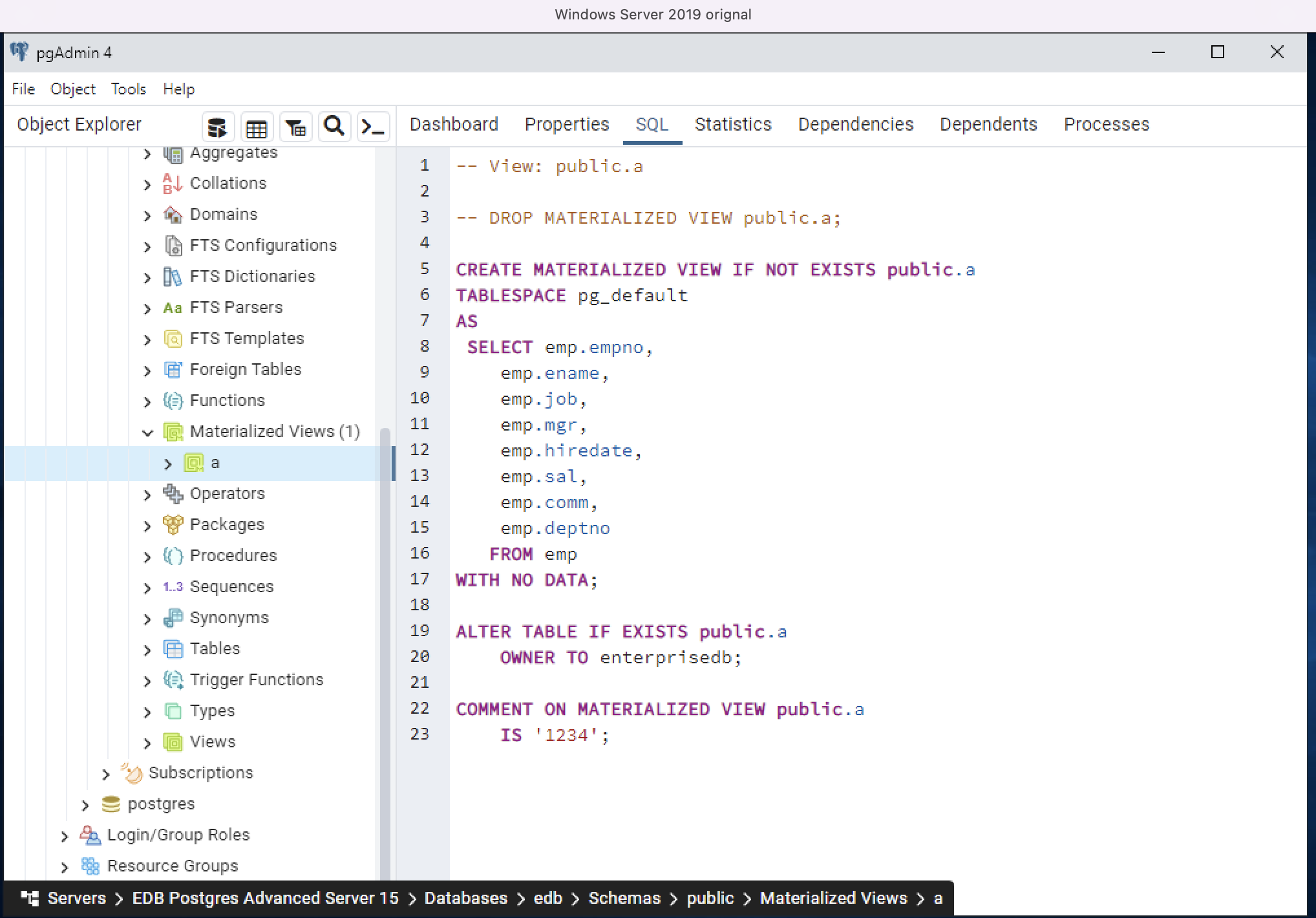 Statusbar to see the actual database (+comment?) (RM #3652) · Issue #2078 · pgadmin-org/pgadmin4 ...