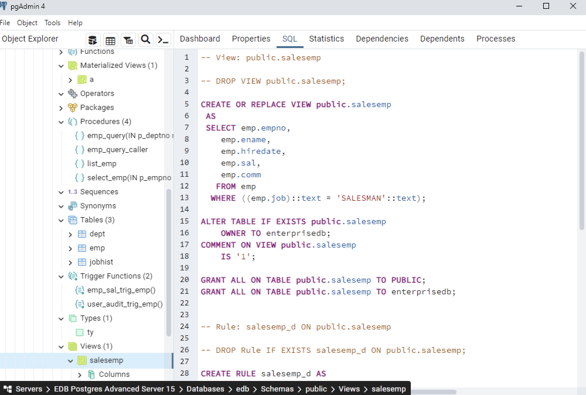 Statusbar to see the actual database (+comment?) (RM #3652) · Issue #2078 · pgadmin-org/pgadmin4 ...
