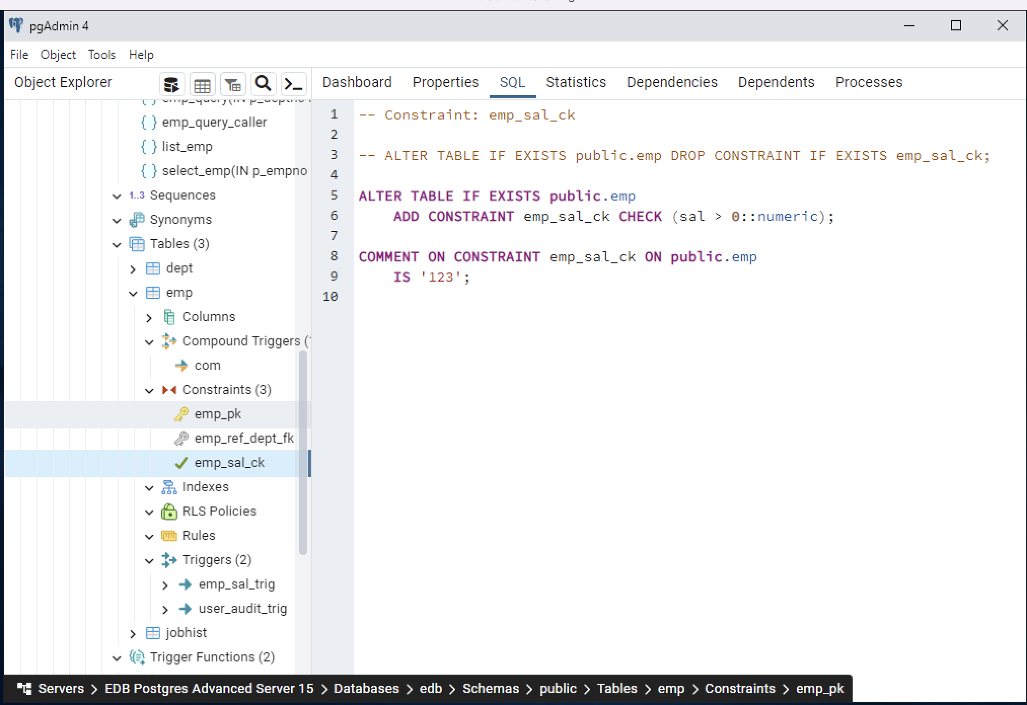 Statusbar to see the actual database (+comment?) (RM #3652) · Issue #2078 · pgadmin-org/pgadmin4 ...