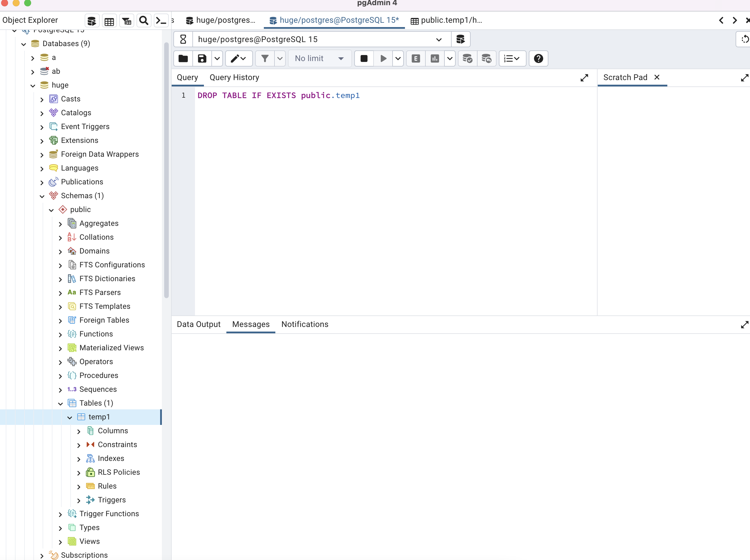 Query Tool The Message List Index Out Of Range Is Displayed If The