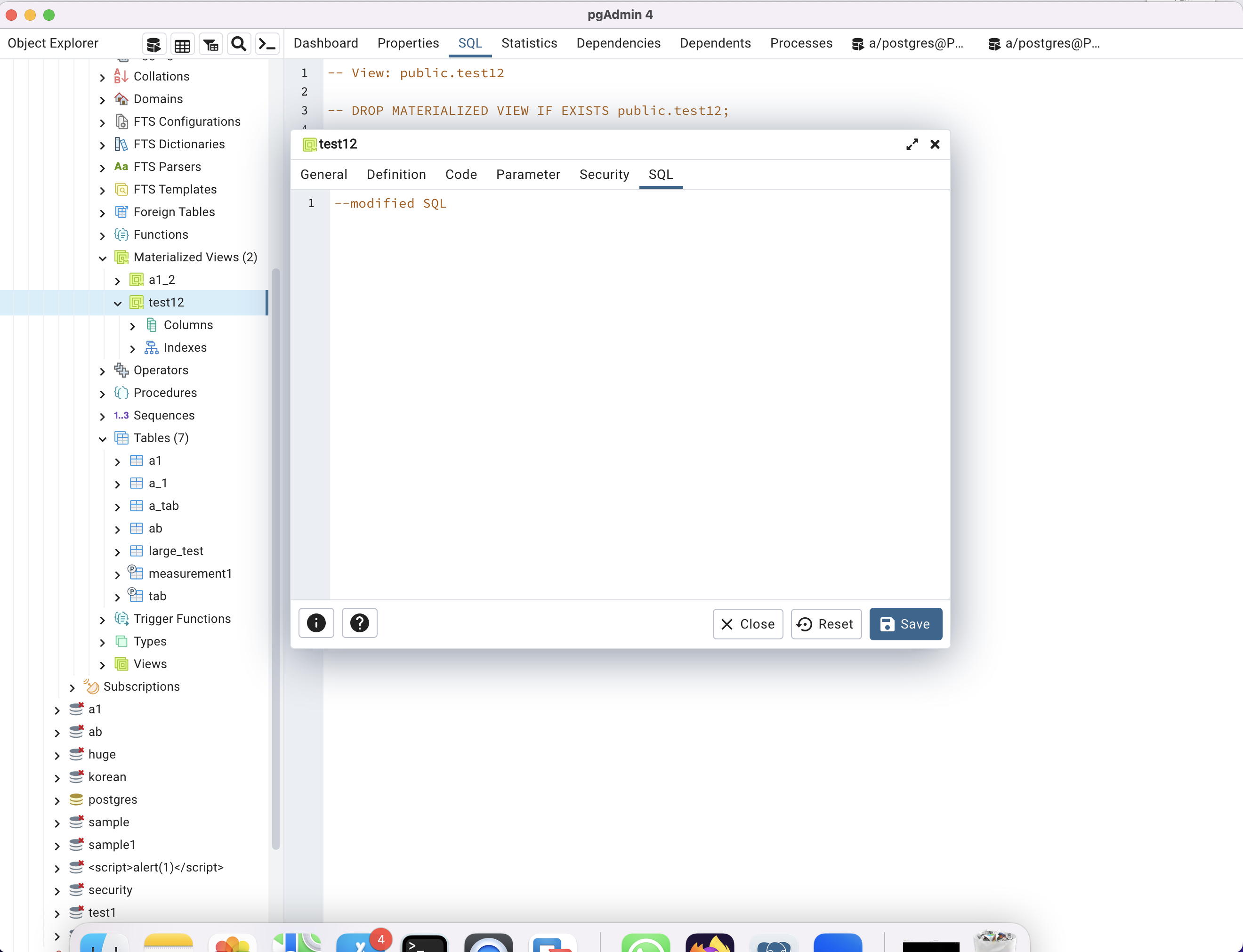 Add "USING method" while creating a Materialized View. · Issue #6400 · pgadmin-org/pgadmin4 · GitHub