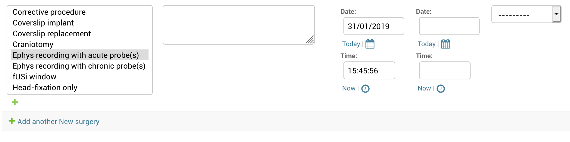 Question: why +Add surgery shows all fields but not +Add session · Issue #512 · cortex-lab/alyx ...