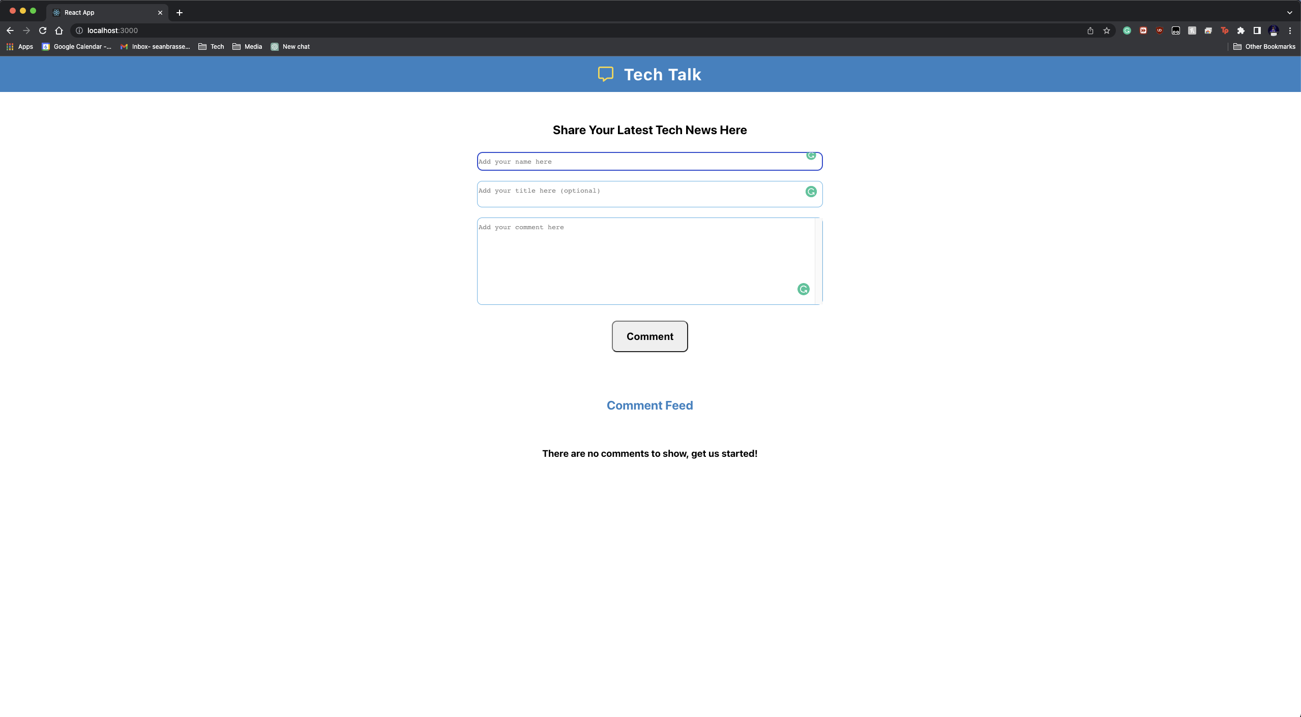 GitHub - seanbrasse/Tech-Talk: A full-stack application that uses React, Node.js, Express, and ...