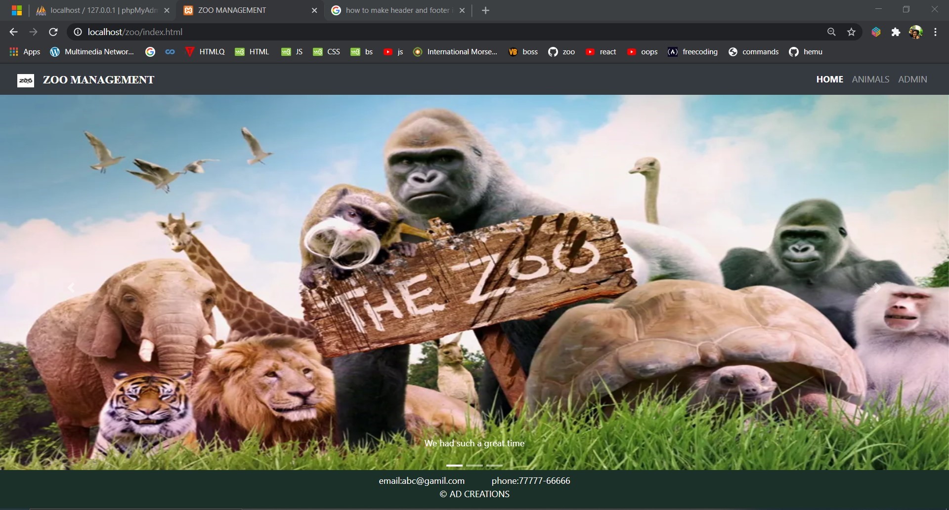 GitHub - amoghj03/Zoo-Management-System: A web application where users ...