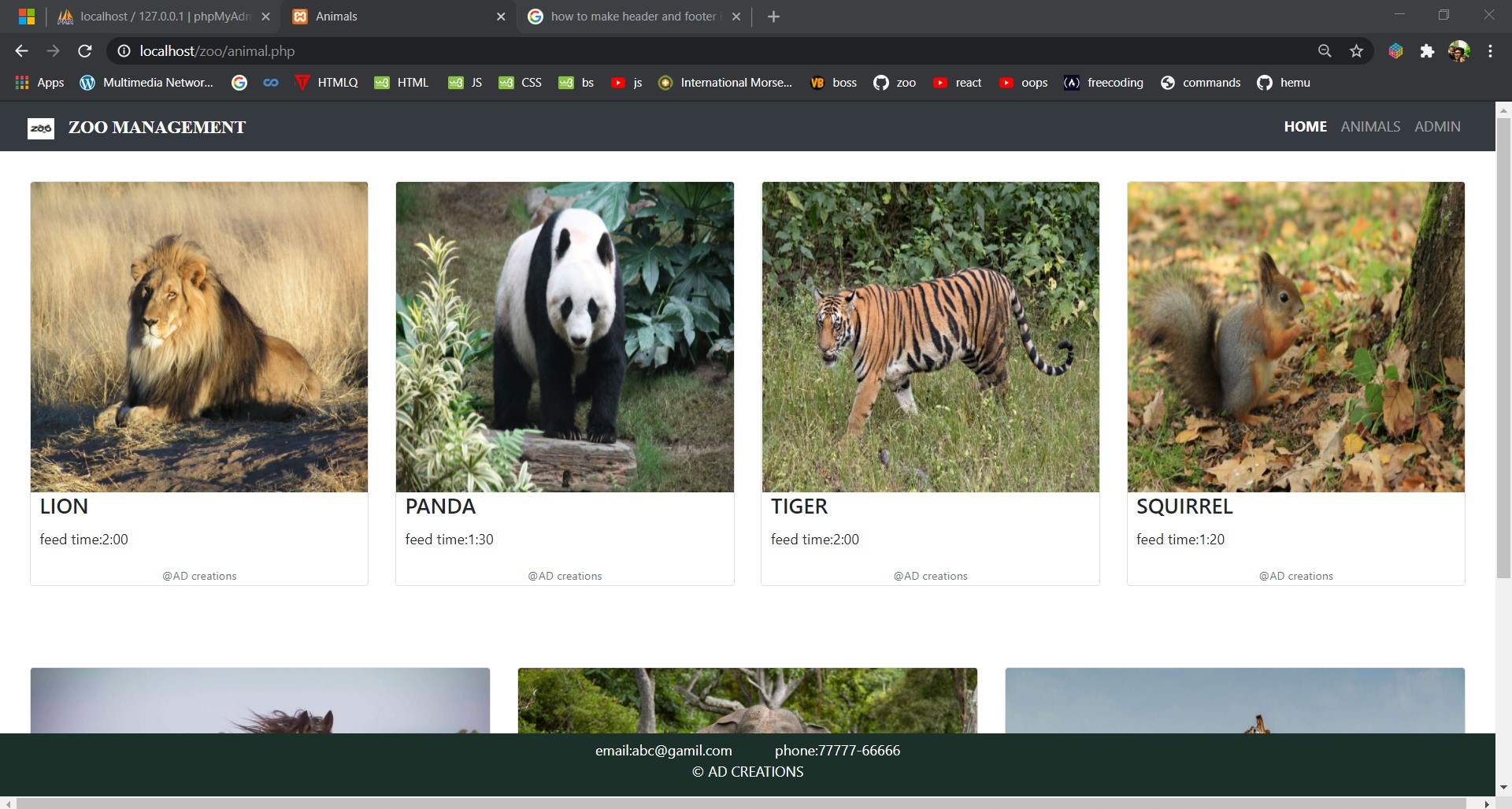 GitHub - amoghj03/Zoo-Management-System: A web application where users ...