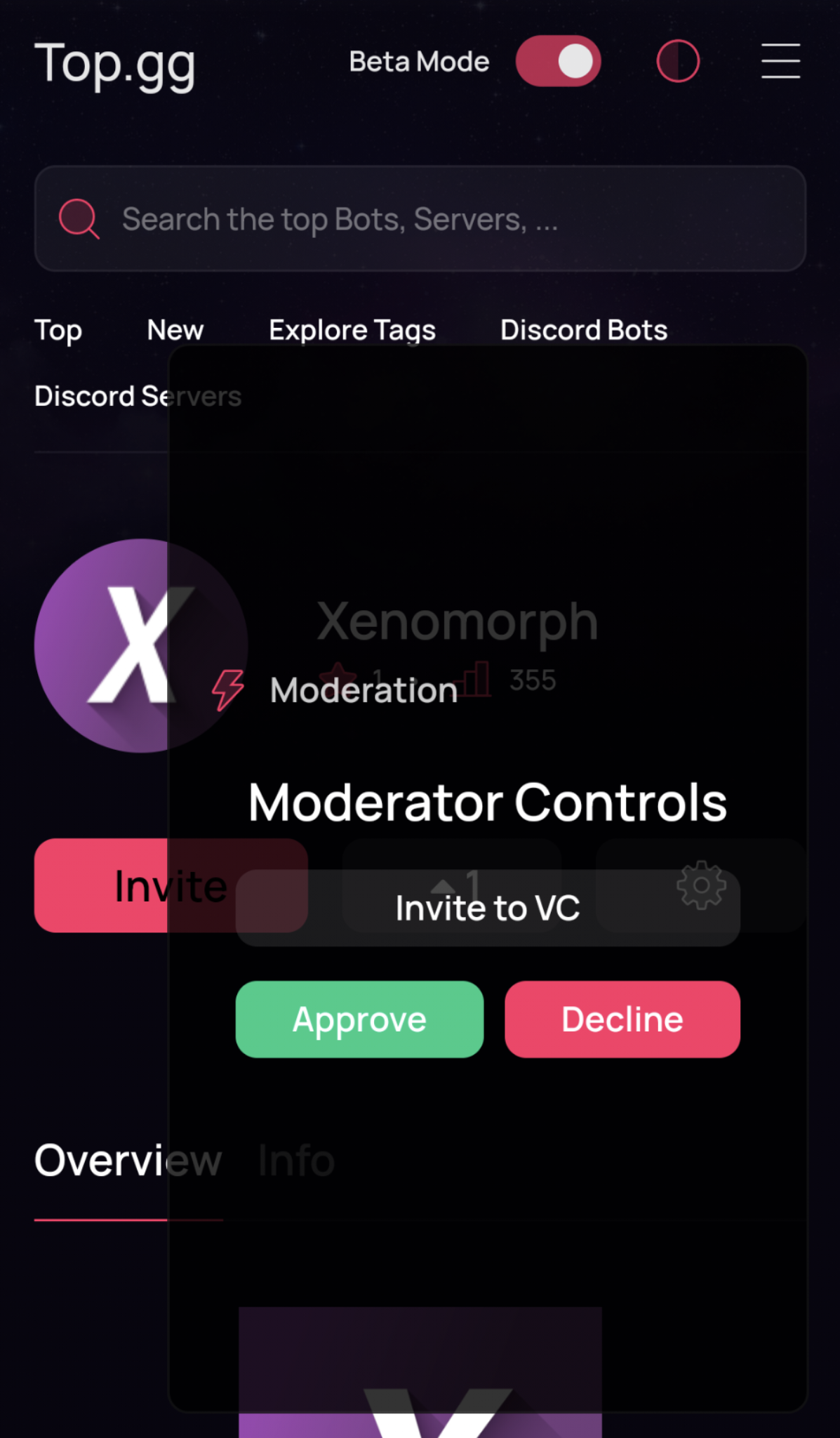 Moderator controls on beta · Issue #696 · top-gg/issues · GitHub
