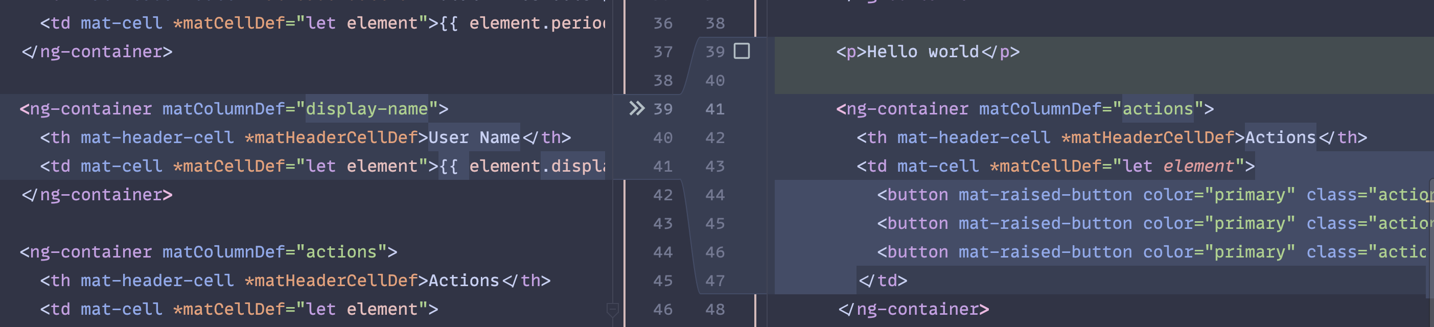 Selected/Diff highlight is hard to read · Issue #34 · catppuccin/jetbrains · GitHub
