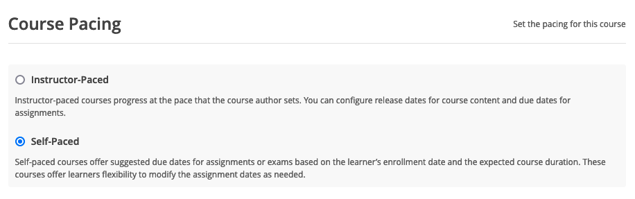 get "self-paced" value from open edX Studio · Issue #1155 · mitodl/mitxonline · GitHub