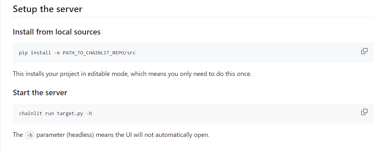 Setting up the chainlit environment locally · Issue #50 · Chainlit/chainlit · GitHub