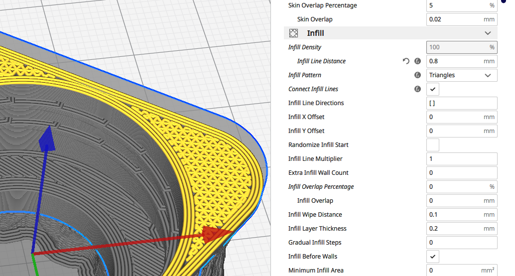Infil line distance seems to be calculating wrongly in 4.8.0 · Issue ...