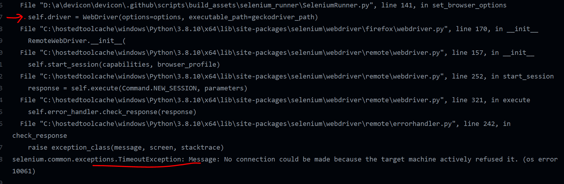 [BUG] No connection could be made because the target machine actively refused it. (os error ...