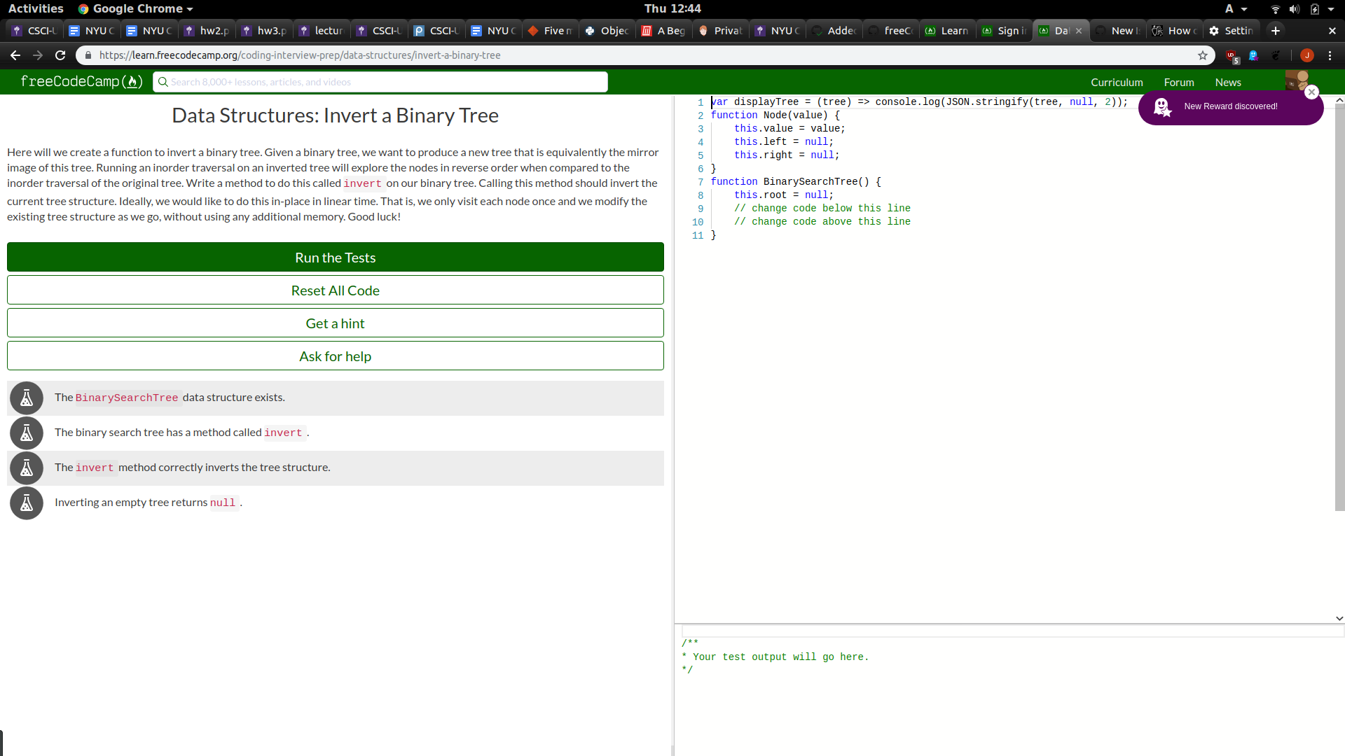 Incomplete Challenge: Invert a Binary Search Tree · Issue #35914 · freeCodeCamp/freeCodeCamp ...