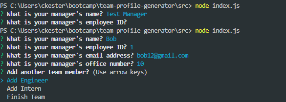 GitHub - ckester99/team-profile-generator