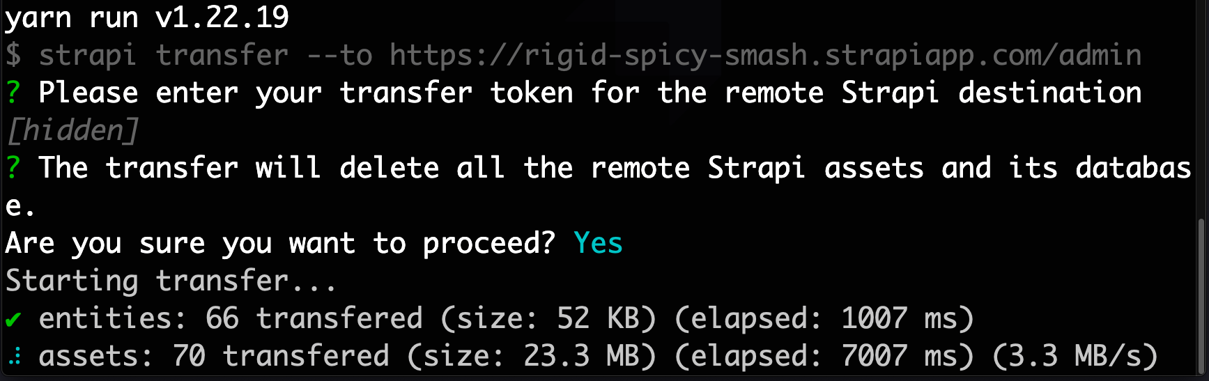 Transfer feature hangs on asset transfer · Issue #16473 · strapi/strapi · GitHub