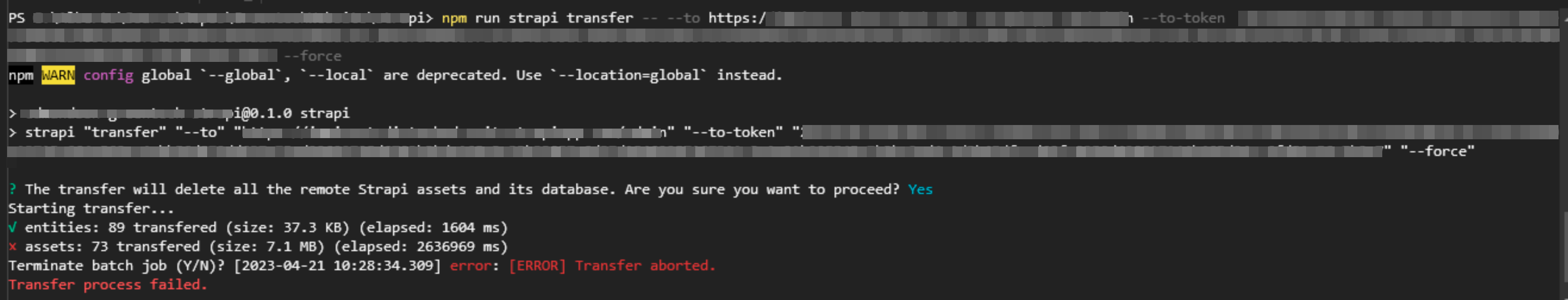 Transfer feature hangs on asset transfer · Issue #16473 · strapi/strapi · GitHub