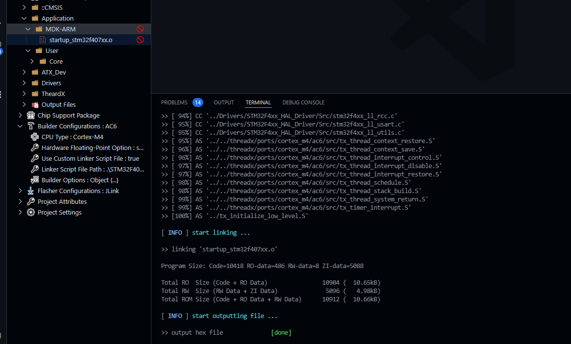 MDK ThreadX项目编译失败 · Issue #106 · github0null/eide · GitHub