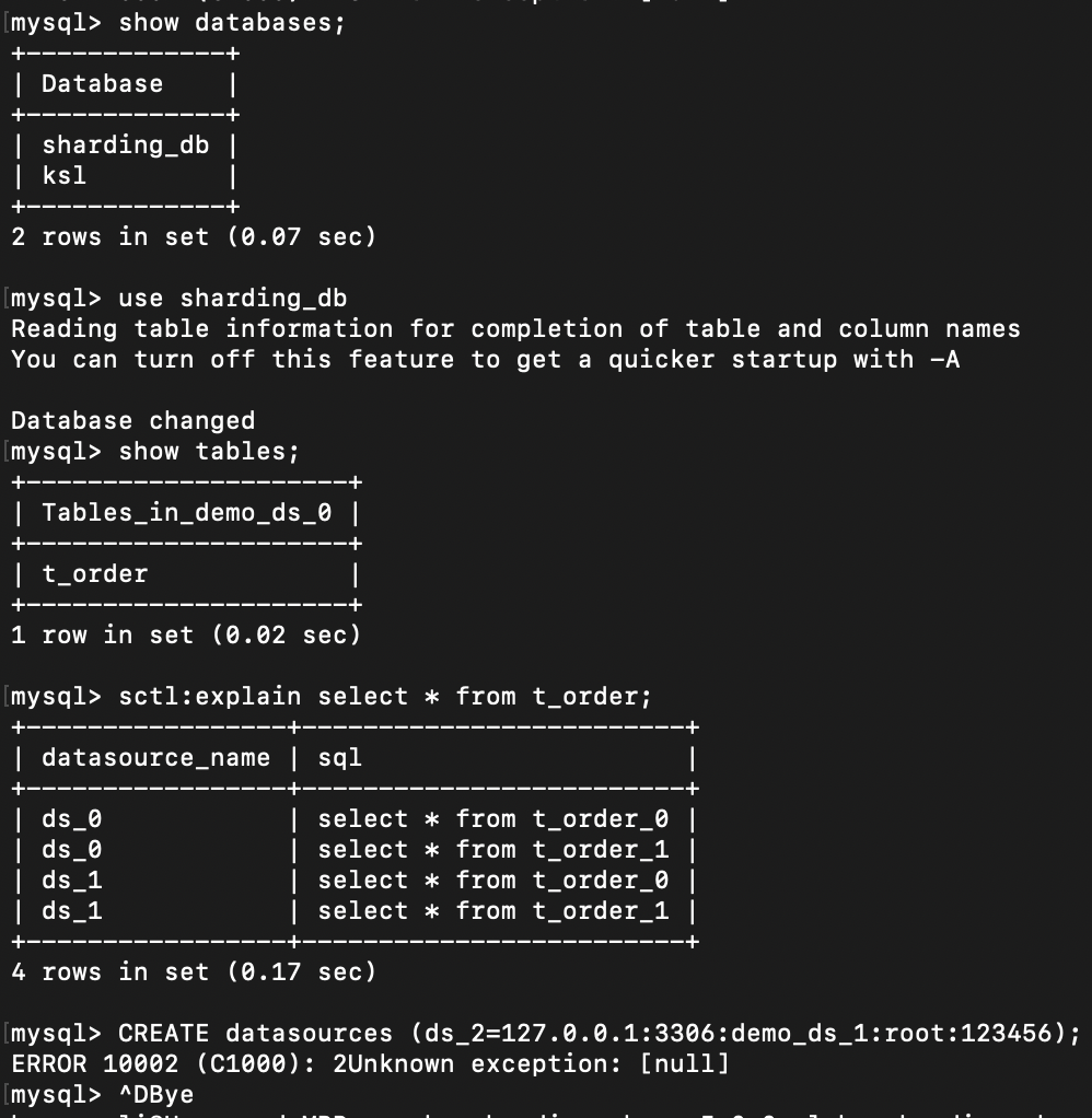When I Try To Create A Sharding Rule Or Datasource I Encountered This The Corresponding