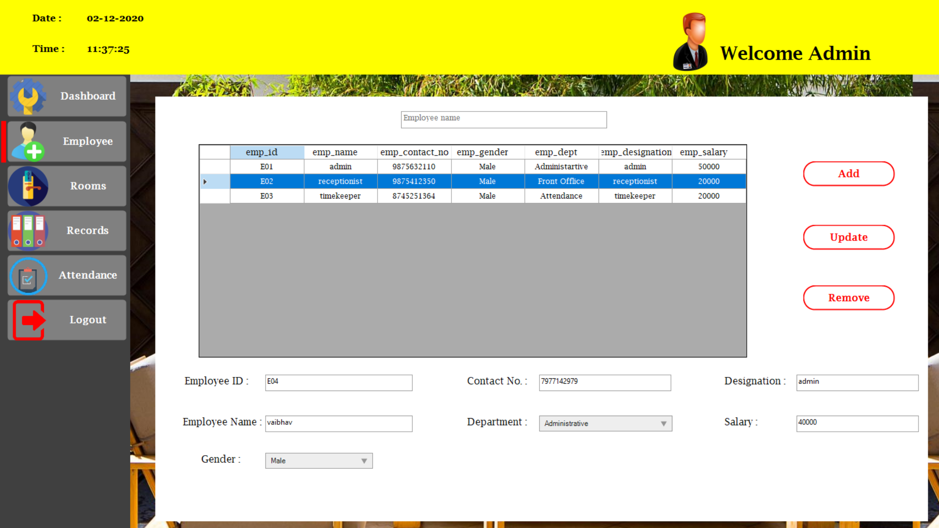 GitHub - VaibhavJadhav-27/Hotel_management_system_DA: This is a desktop ...