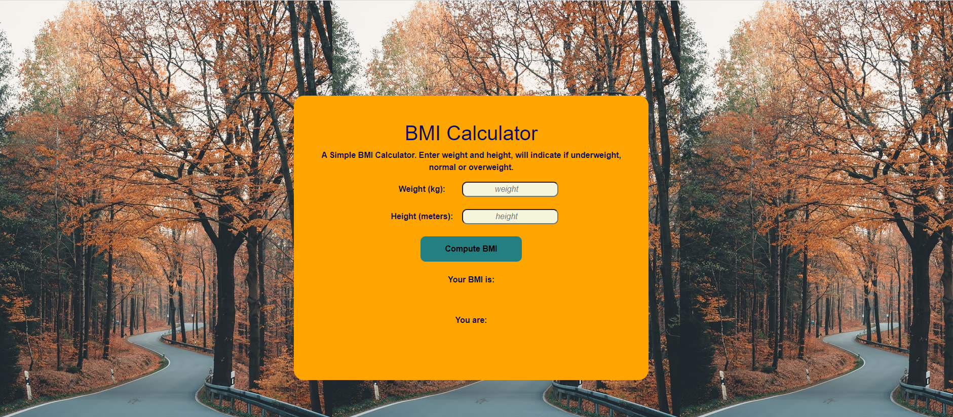 GitHub - wholol/BMICalculator: Simple BMI Calculator, Meant to pick up ... GitHub - wholol/BMICalculator: Simple BMI Calculator, Meant to pick up ...