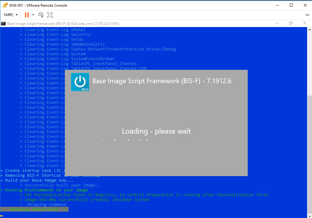 Stuck at "Removing Module BISF" · Issue #316 · EUCweb/BIS-F · GitHub