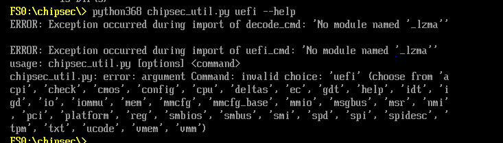No Module Named Lzma Error · Issue 1756 · Chipsecchipsec · Github