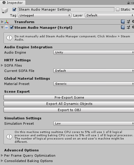 [Unity plugin] Spatialization not working · Issue #86 · ValveSoftware/steam-audio · GitHub
