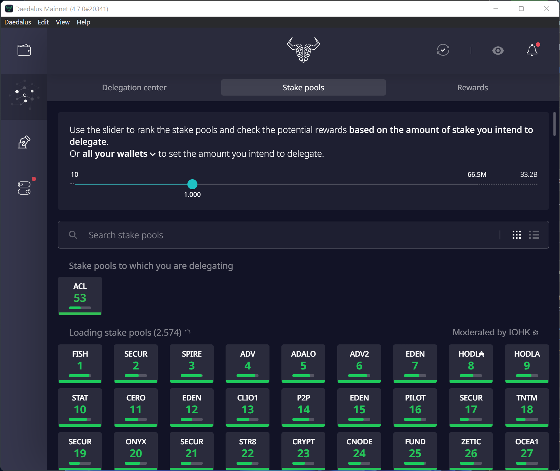 Daedalus Mainnet 4 7 0 20341 Loading Staking Pools Takes Forever · Issue 2834 · Input