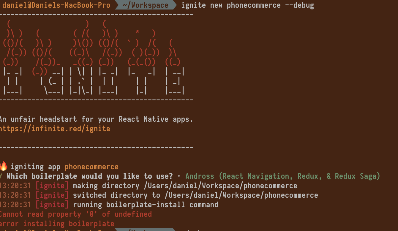 Cannot read property '0' of undefined error installing boilerplate · Issue #1393 · infinitered ...